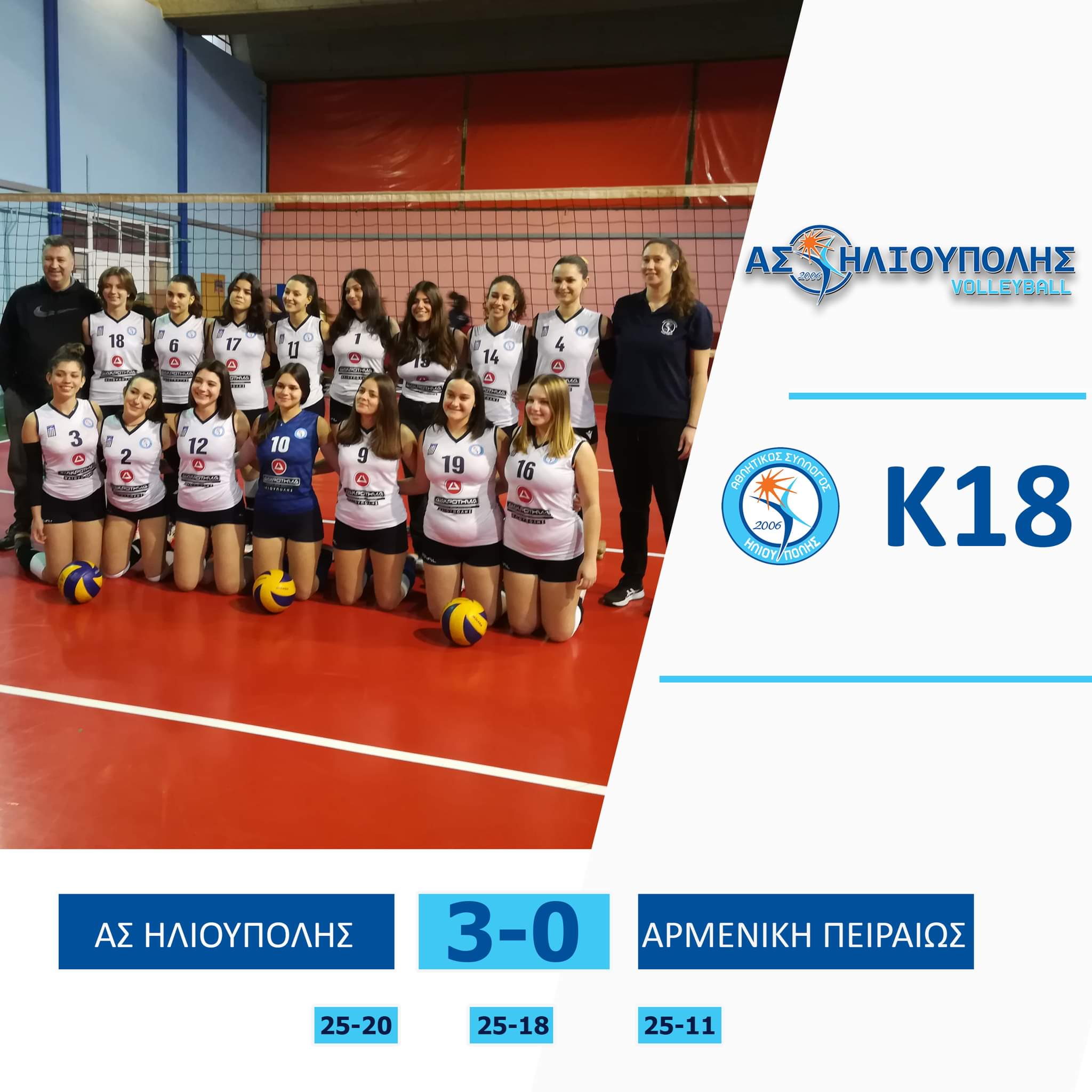Αγώνας Κ18 ΑΣ Ηλιούπολης-Aρμενική Πειραιώς 3-0 – Α.Σ. ΗΛΙΟΥΠΟΛΗΣ ...